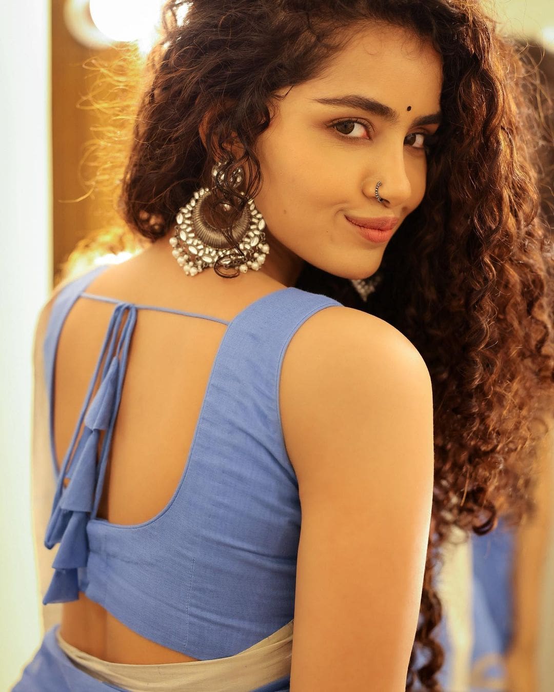 Anupama Parameswaran Gorgeous Poses in Saree - TrackTollywood