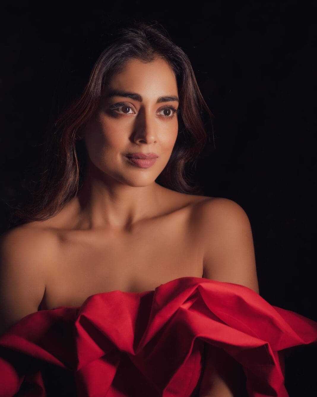 Beautiful Shriya Saran Dazzles in red dress - TrackTollywood