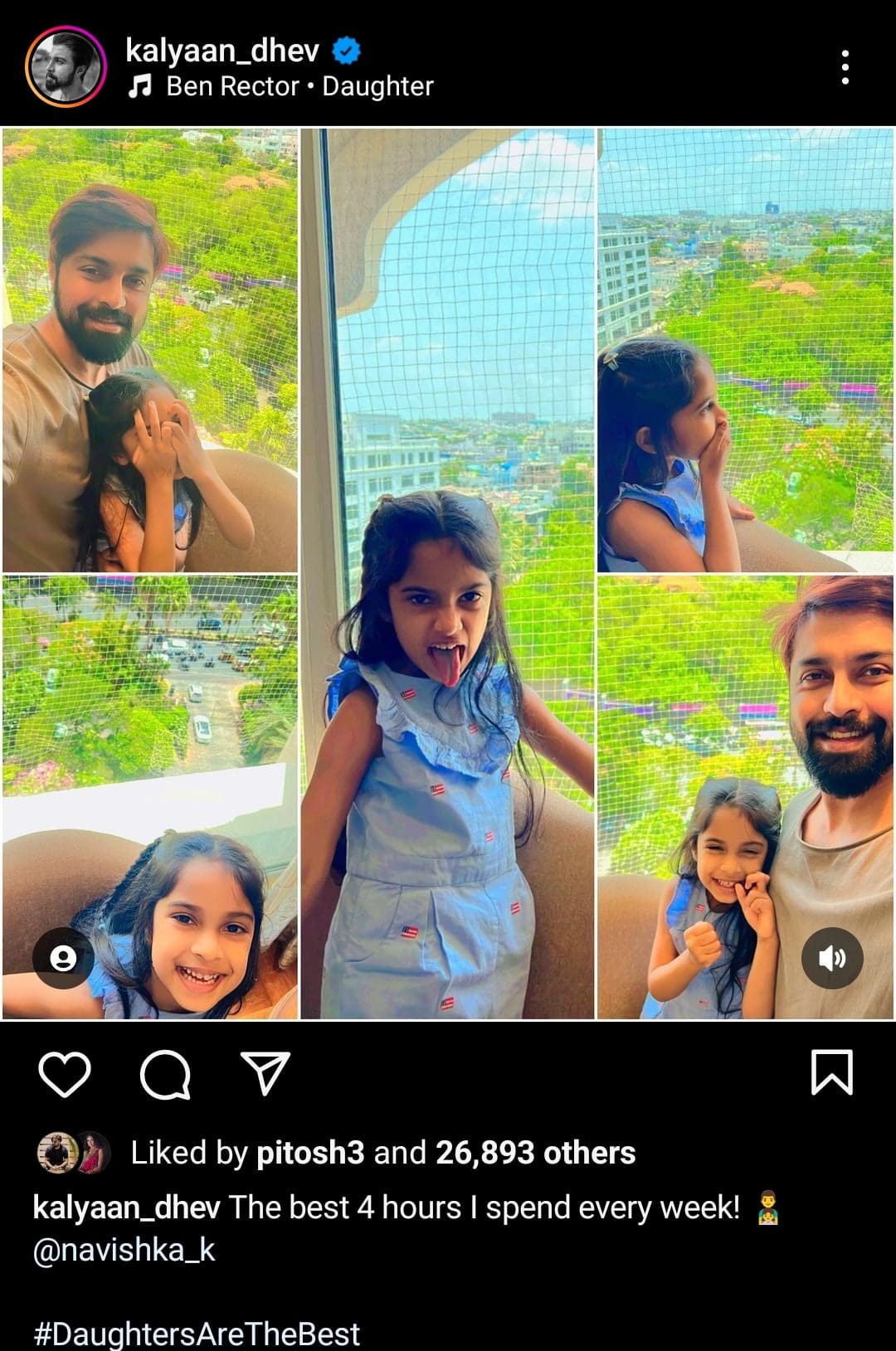 Sreeja’s ex-husband Kalyaan Dhev emotional post on his daughter ...