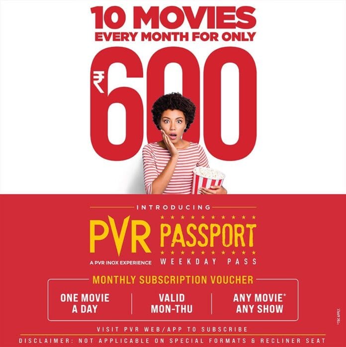 Ten movies for 600 – PVR launches a weekday pass - TrackTollywood