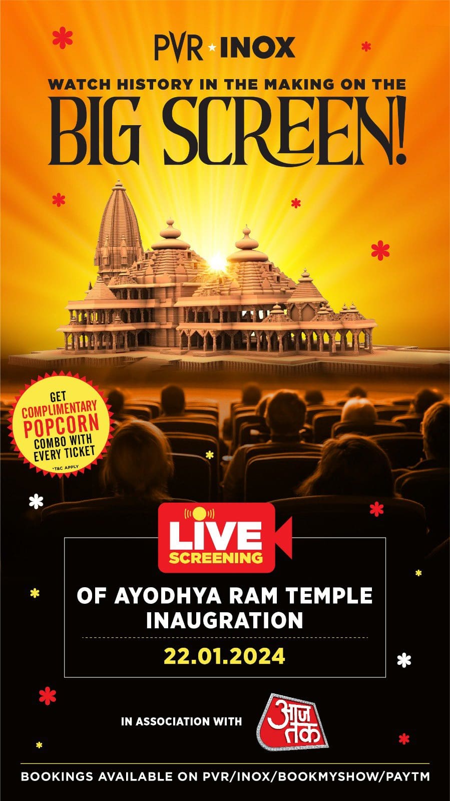 PVR INOX to Screen Ram Mandir Inauguration with Special Combo Offer ...